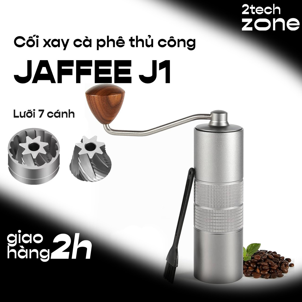 Cối Xay Coffee Thủ Công Jaffee J1 - Lưỡi xay thép 7 CÁNH - Máy xay cà ...