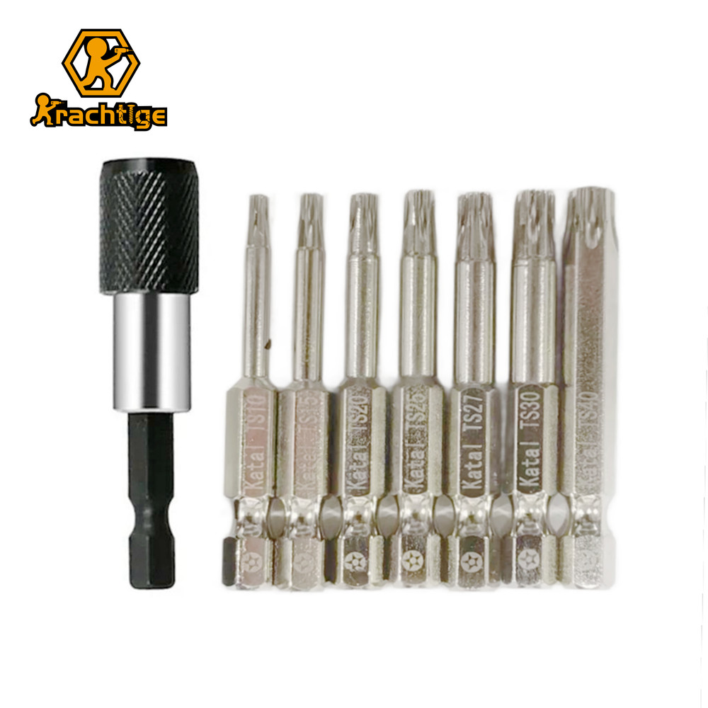 Bộ tuốc nơ vít từ tính 50mm TS10 TS15 TS20 TS25 TS27 TS30 TS40 1 / 4 ...