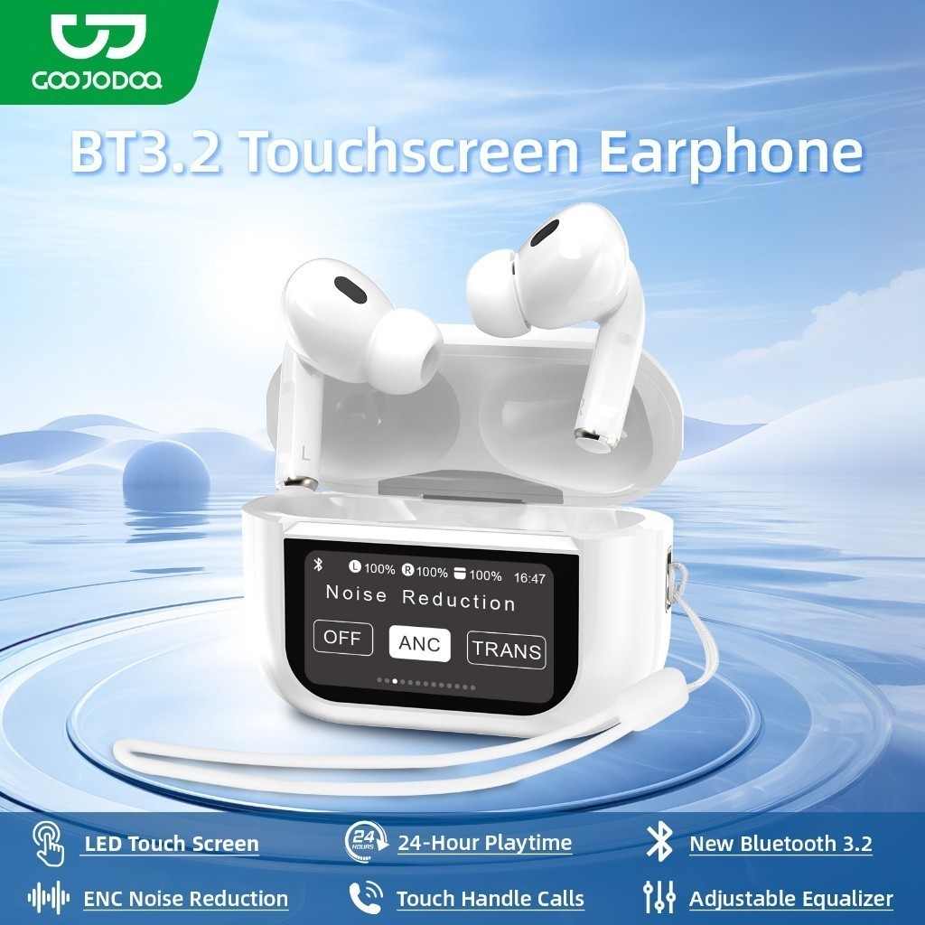 Tai nghe không dây Bluetooth GOOJODOQ có màn hình cảm ứng LED giảm ...