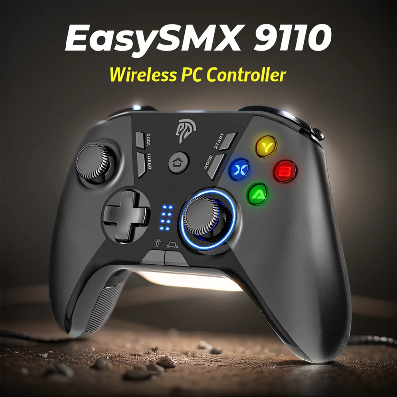 Tay cầm chơi game không dây EasySMX 9110, Bộ điều khiển PC 2.4G có nút tùy chỉnh Cần điều khiển ...
