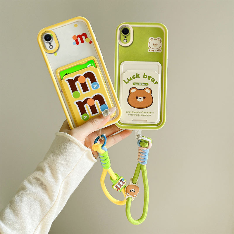 Ốp iPhone XR X XS XSMAX Hộp bảo vệ điện thoại di động khe cắm thẻ tinh tế BBKB | Shopee Việt Nam