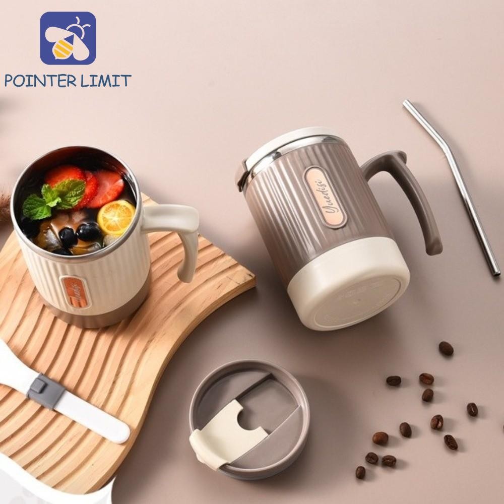 POINTER LIMIT Cốc Cà Phê, Nắp Cói Dung Tích Lớn Thìa Cốc Nước Inox, Di ...