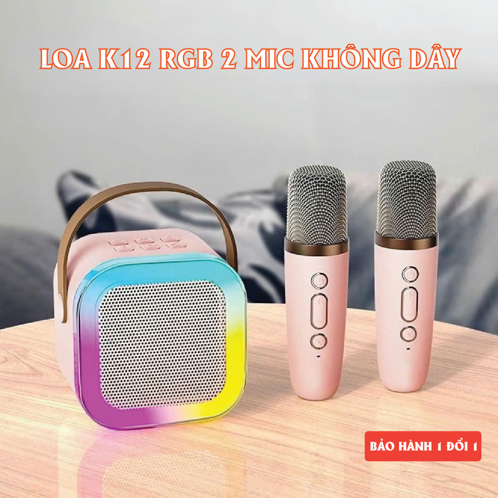 Loa Bluetooth Karaoke Mini K12 công suất 10W – CÓ ĐÈN LED – Loa K12 ...