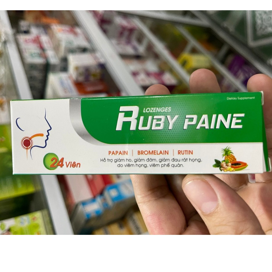 viên ngậm ruby paine ,đau họng,loét họng,ngữa họng lọ xanh 24 viên ĐẠT ...