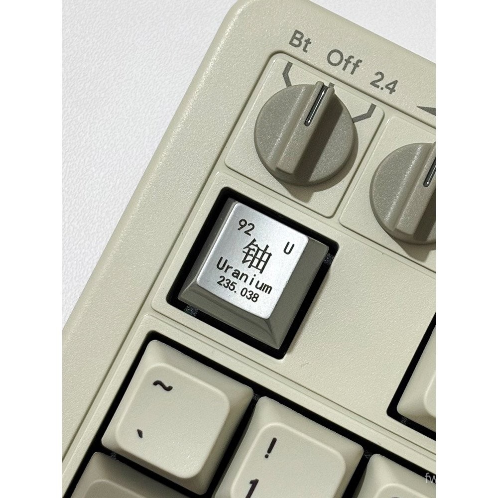 Phổ biến "Urani 235" Hợp kim nhôm kẽm Kim loại độc đáo Keycap CNC Cắt ...