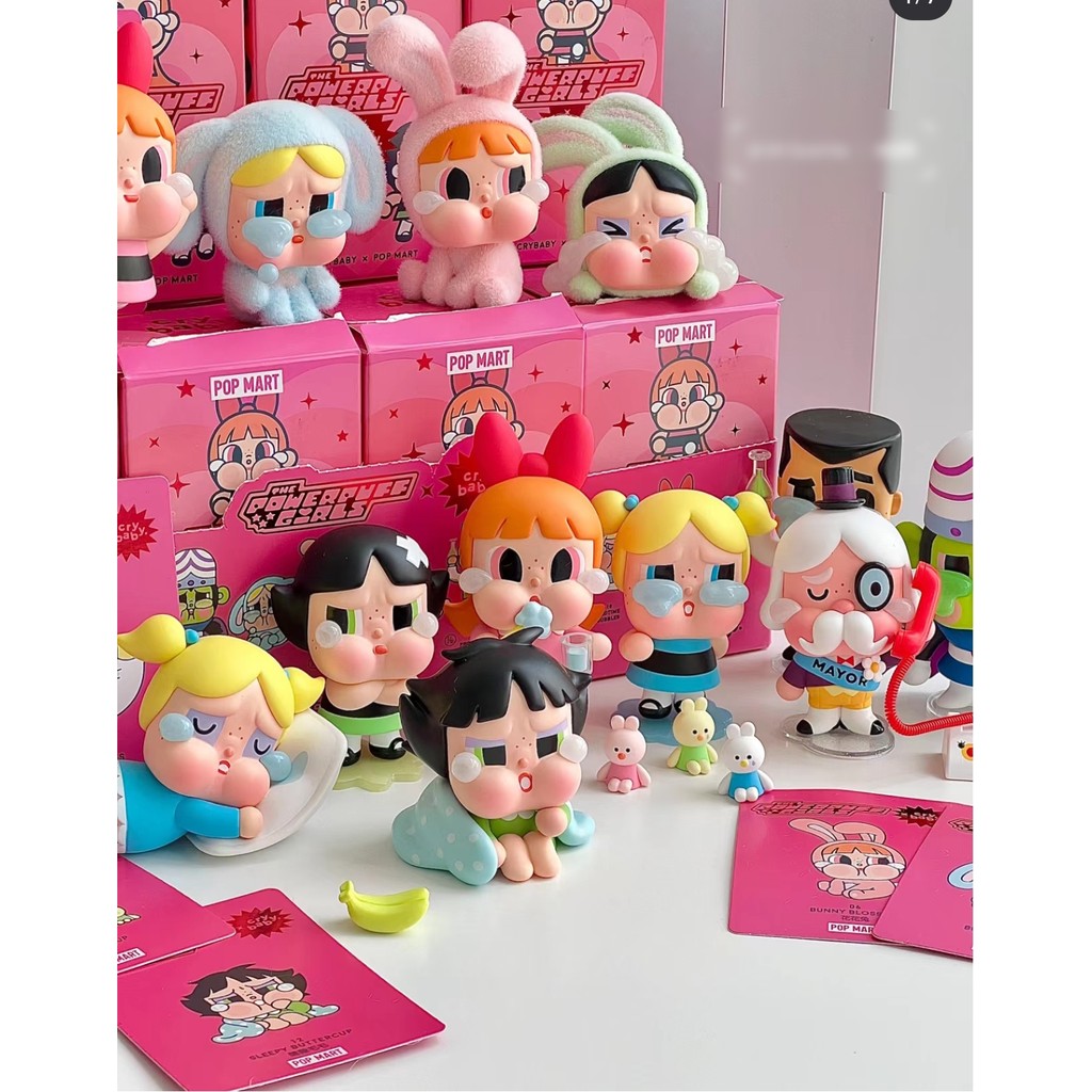 Popmart Authentic CRYBABY x Powerpuff Bé gái quà tặng đồ chơi popmart quà tặng Giáng sinh chính ...