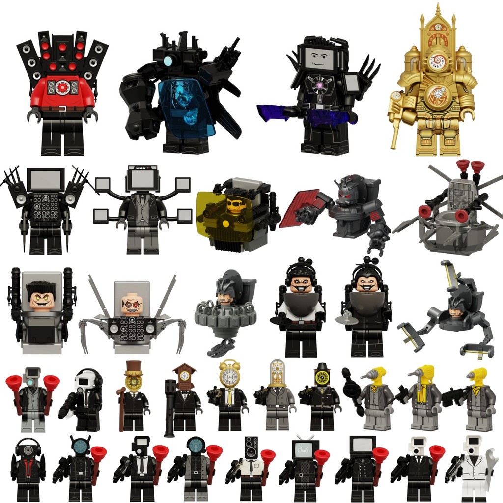 Skibidi Toilet Minifigures Titan Speakerman Titan Cameraman Titan Titan TV Man Titan Clock Man ...