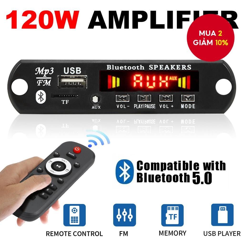 120W Bluetooth 5.1 MP3 Board 2x60W Trình phát âm thanh 12V DIY Xe FM ...