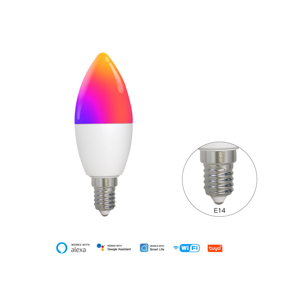 Bóng đèn WIFI Smart E14 Tuya / Ứng dụng cuộc sống thông minh điều khiển ...