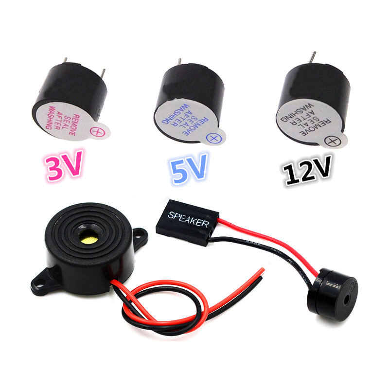 10Chiếc 3V 5V 12V Hoạt Động Buzzer Từ Tính Dài Liên Tục Beep Tone 12 * 9.5mm Mới Và Chính Hãng ...