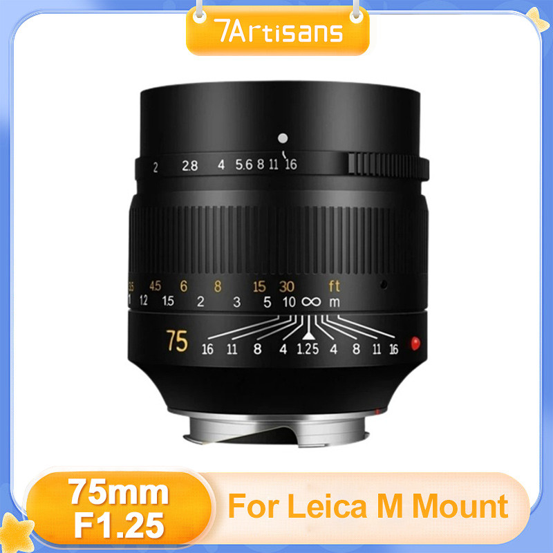 7artisans 75mm F1.25 Full Frame Khẩu độ lớn Ống kính lấy nét cố định ...