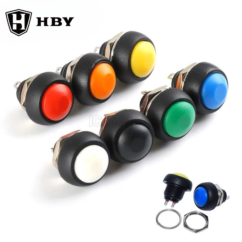 1 / 5 Cái 2Pin Mini Switch 12mm 1A Công tắc chống nước Pbs33b 12v Công ...
