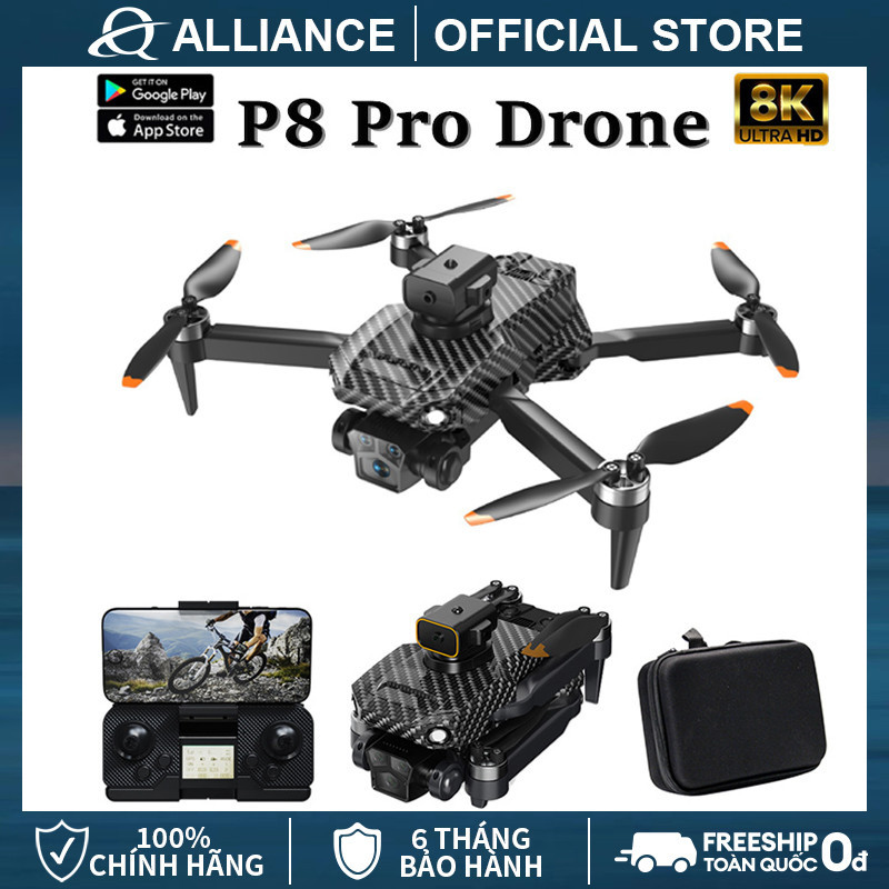 Máy bay Flycam P8 Pro, Drone 8K HD 3Camera,Động cơ không chổi than,Định ...