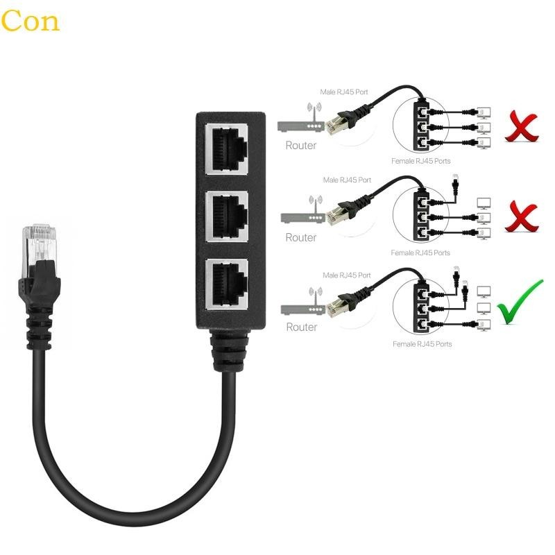 Cáp chia Ethernet Con LAN RJ45 1 Cáp chia Ethernet LAN đực sang 3 cái ...