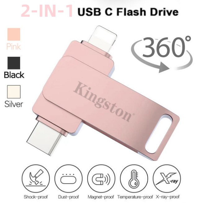 Ổ đĩa Flash 2 trong 1 Otg Pendrive 2TB Type C 1TB Usb Pendrive cho ...
