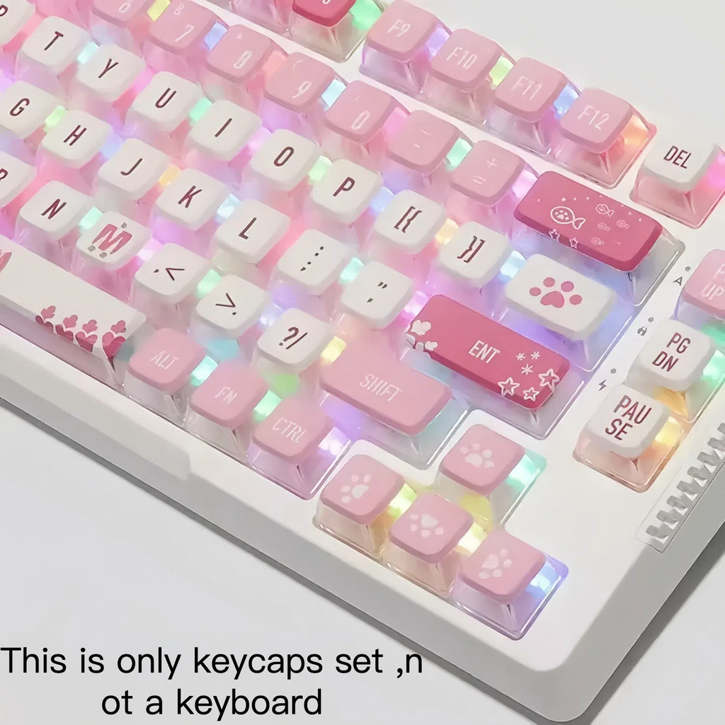 Pbt Keycap ASA Màu Hồng Pudding Bốn Mặt Trong Suốt Màu Hồng Dễ Thương ...