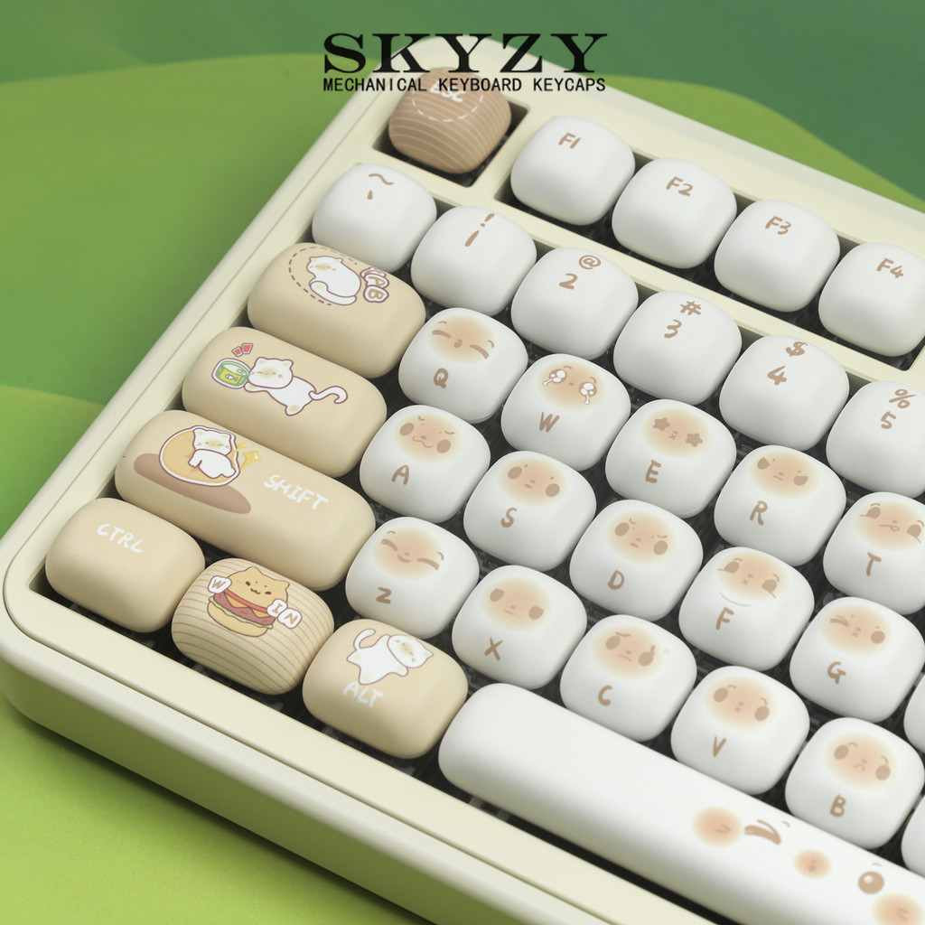 Biểu Hiện Mèo Keycaps MOG Profile Tròn Dễ Thương PBT Dye Sub Bàn Phím ...