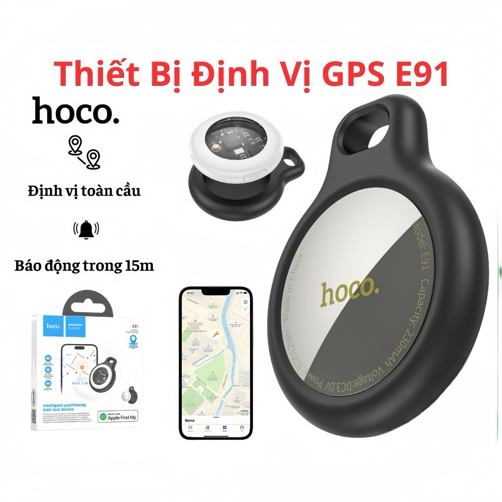Thiết bị định vị GPS Hoco E91 trên app find my iphone/ipad giúp theo ...