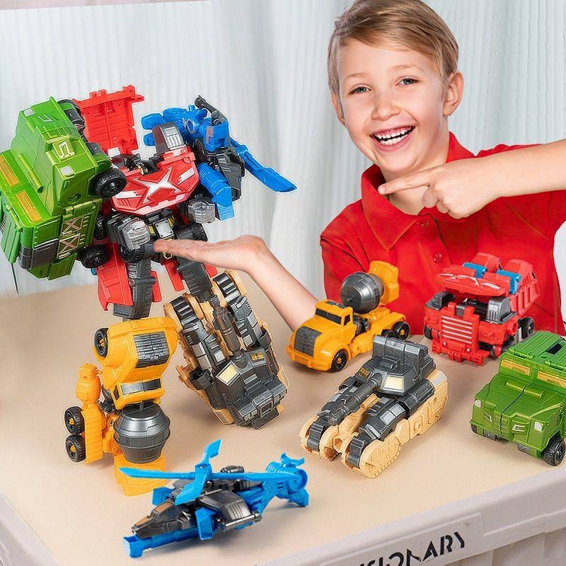 Large Transformer Warrior Mech Combination Robot Combination Model Car ...