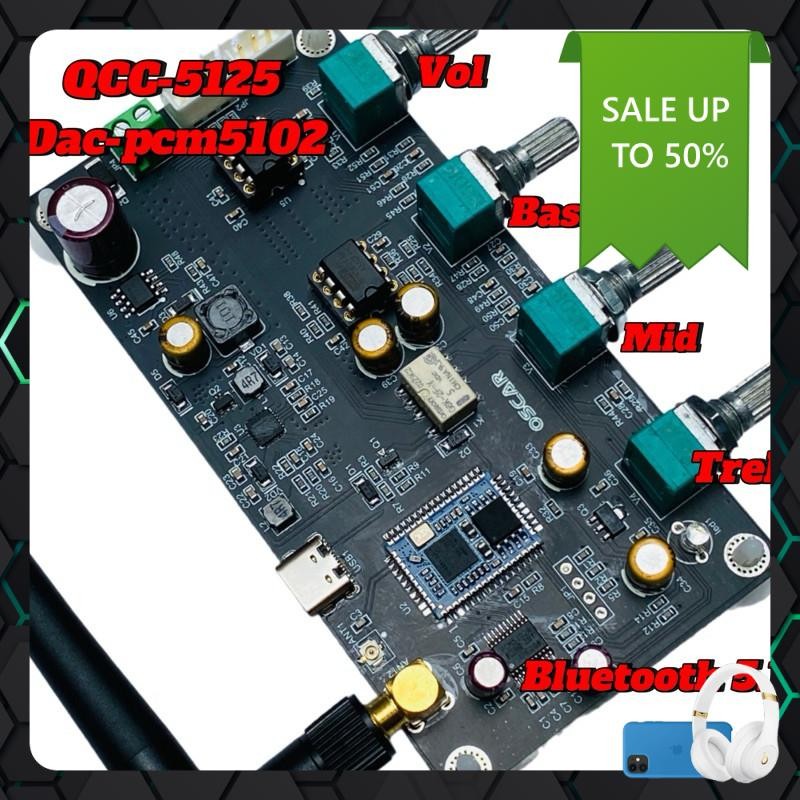Mạch pre-chỉnh âm sắc tích hợp bluetooth QCC5125 LDAC cao cấp | Shopee ...
