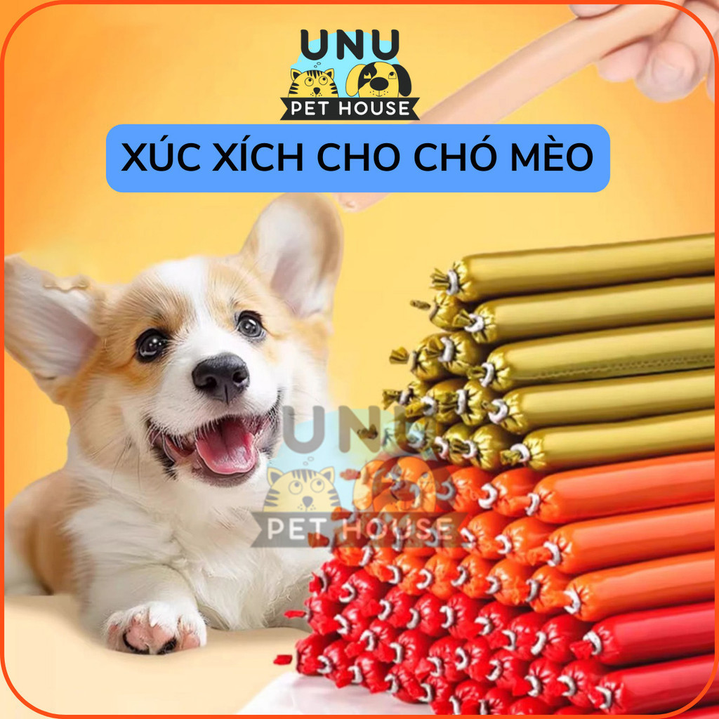 Xúc xích cho chó mèo Dongpet, snack cho thú cưng 1 cây 15gram, có 3 vị ...