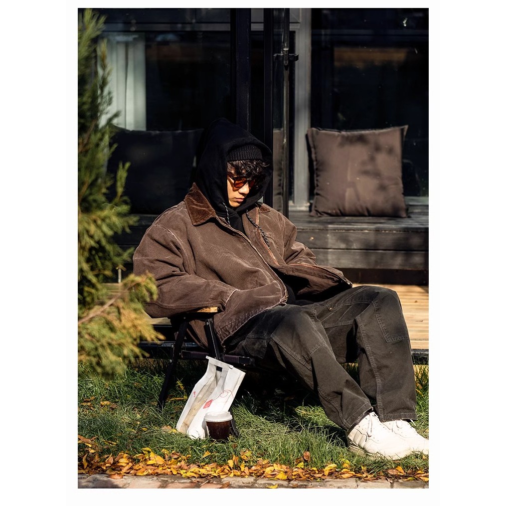 SAY CHIC Áo khoác American Retro Workwear Áo khoác đồng phục bóng chày ...