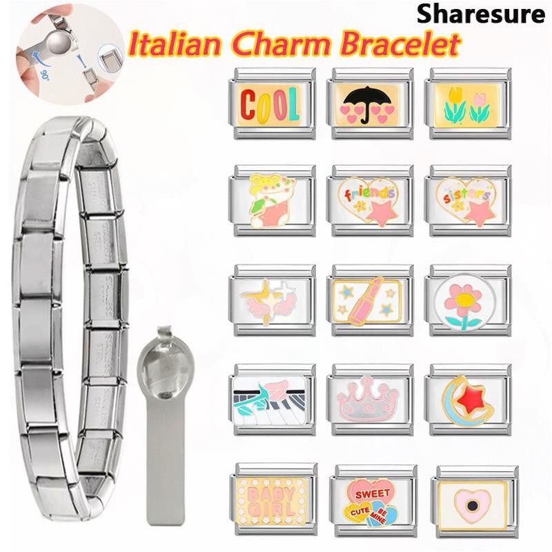 Sweet Italian Charm Bracelet Fit 9mm Stainless Steel Bracelet DIY ...