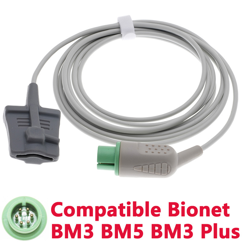 Tương thích Bionet BM3 BM5 BM3 Plus Màn hình Spo2 Cảm biến oxy Cáp thăm dò Phụ kiện tái sử dụng ...