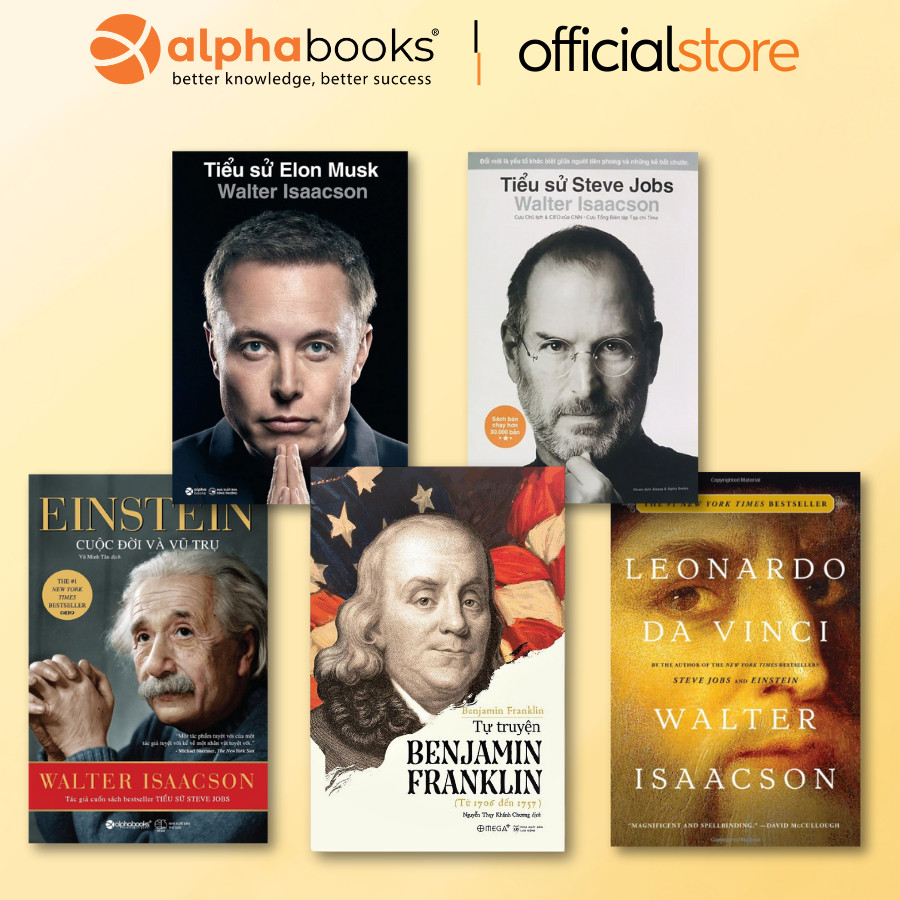 Combo - Benjamin Franklin và Sách tiểu sử tác giả Wallter Isacson: Elon ...
