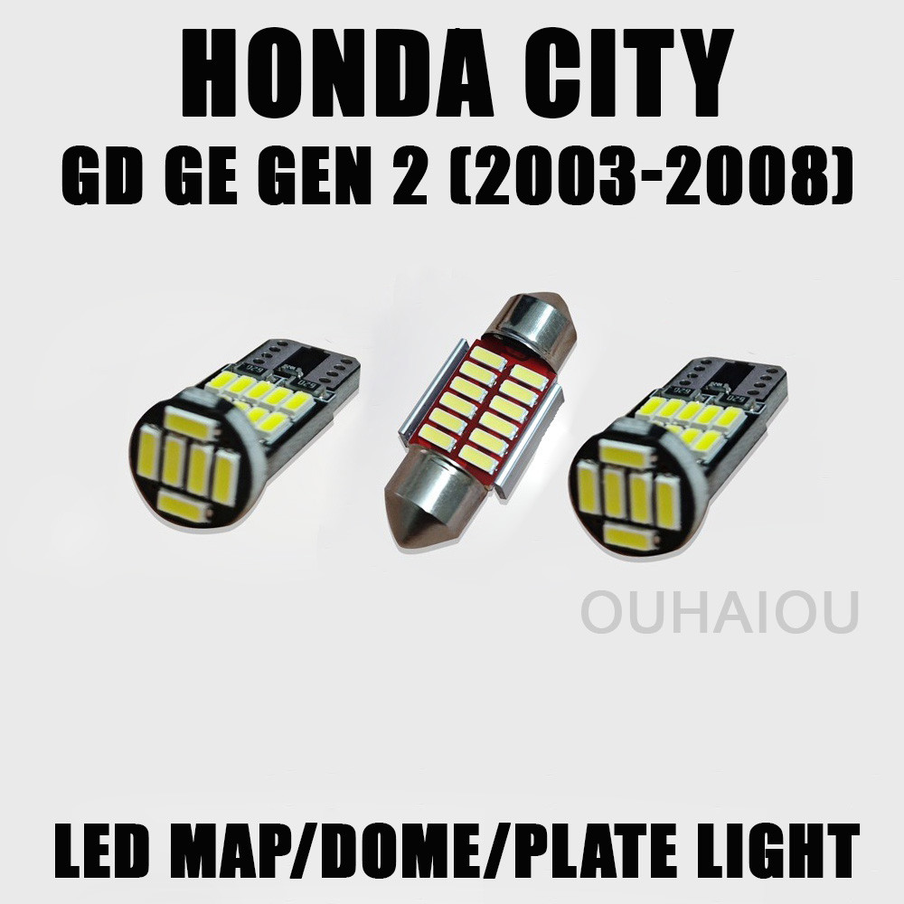 Honda City GD GE Gen 2 2003 2004 2005 2006 2007 2008 Trần LED Mái Vòm ...