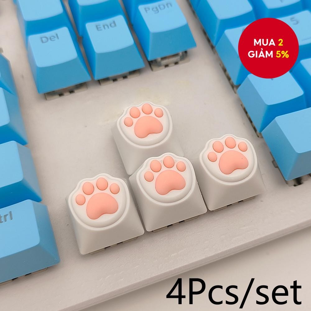 4 Cái / bộ Mèo Móng vuốt Hình Máy Tính Kawaii Dễ Thương Keycap Cho ...