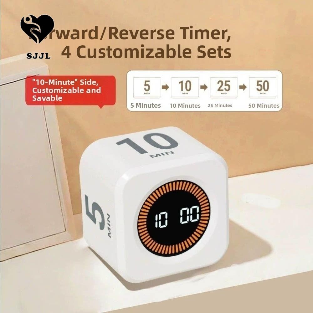 SJJL Visual Flip Hẹn giờ, Cube Shape 4 Bộ hẹn giờ năng suất thời gian ...