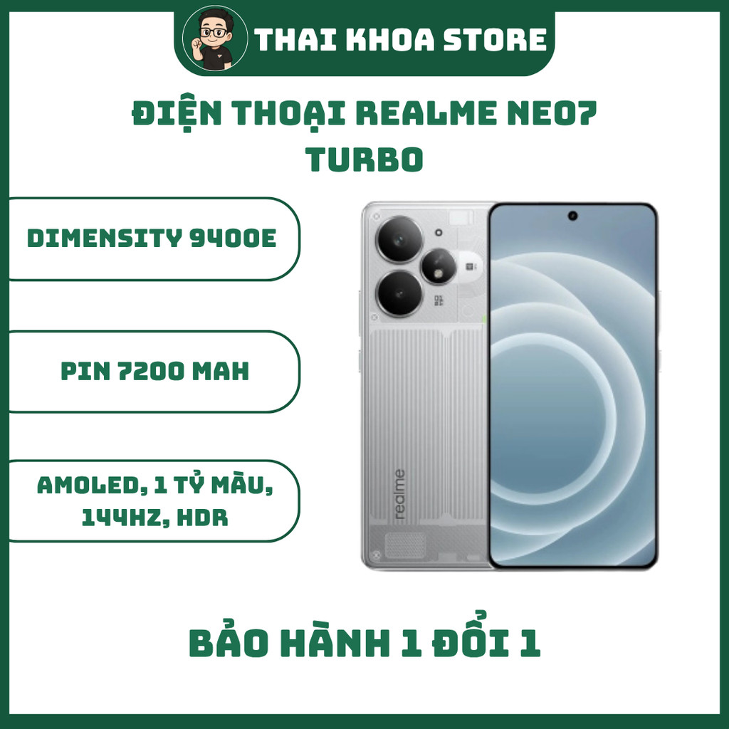 Điện thoại Realme Neo7 Turbo - Dimensity 9400e - BH 1 đổi 1 – THÁI KHOA STORE | Shopee Việt Nam