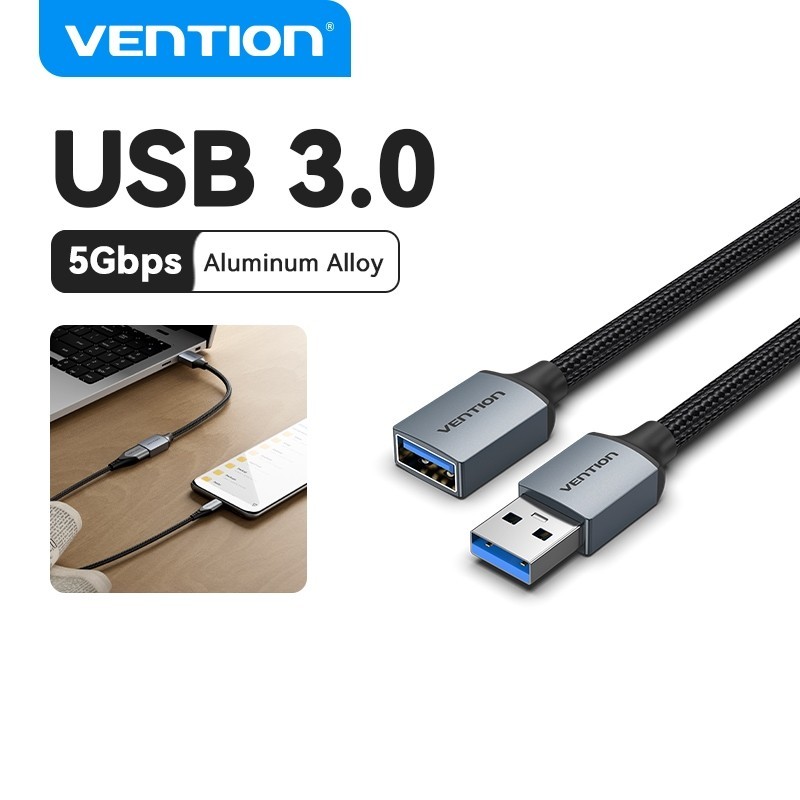 VENTION Cáp Nối Dài Thông Gió USB 3.0 Loại A Nam Sang Loại A Nữ Mở Rộng Dây Dữ Liệu Siêu Tốc Cho ...