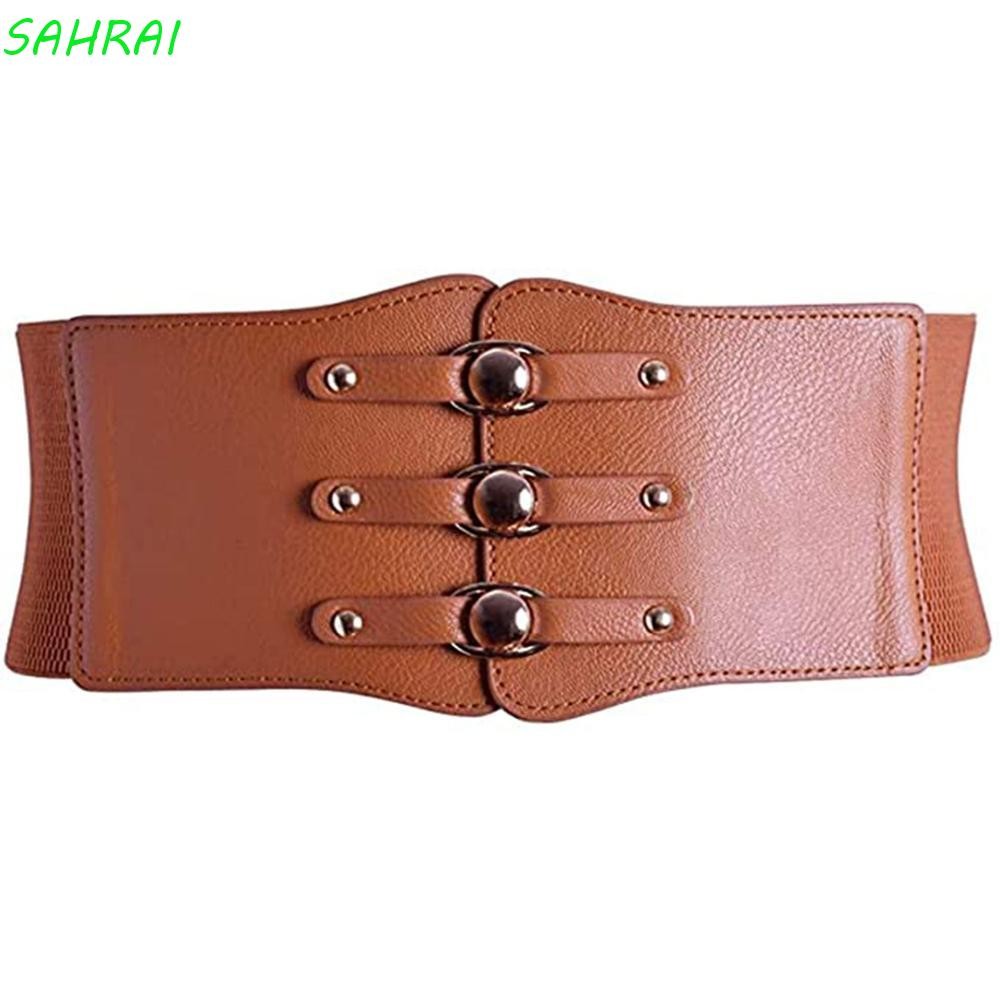Sahrai Da PU Cummerbund Corset Khóa Kim Loại Đơn Giản Có Thể Điều Chỉnh ...