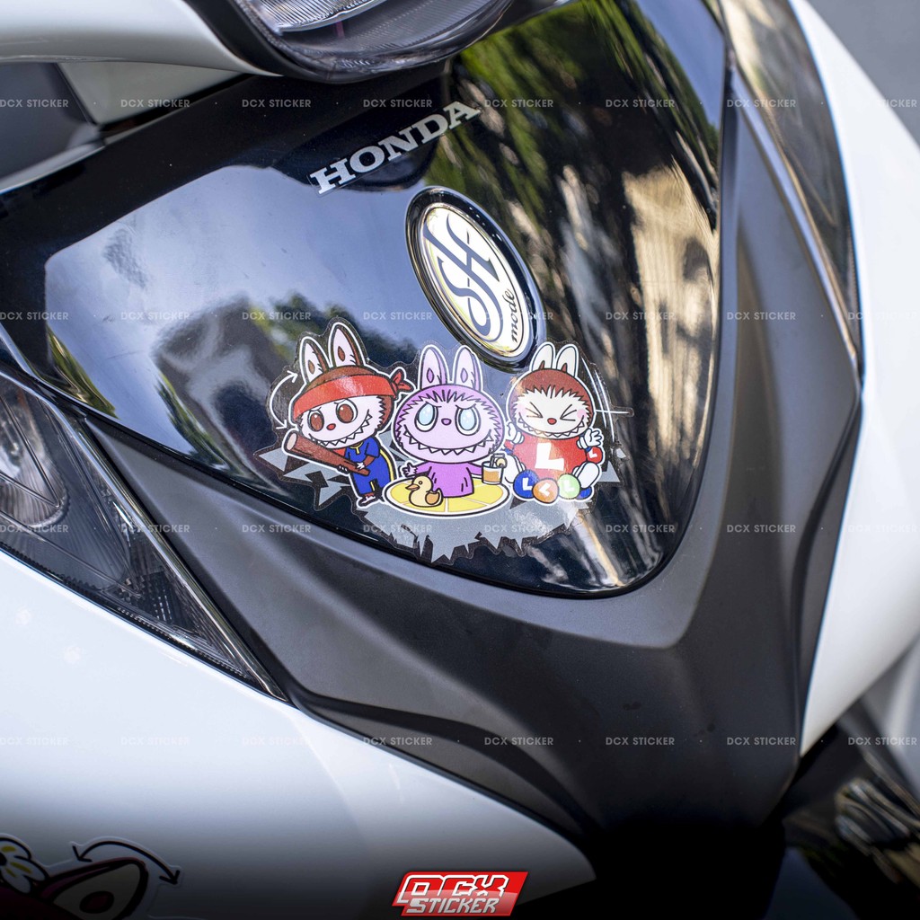 Bộ Tem Labubu Dán Trang Trí Mọi Dòng Xe | Chất Liệu Decal Pvc 3 Lớp ...
