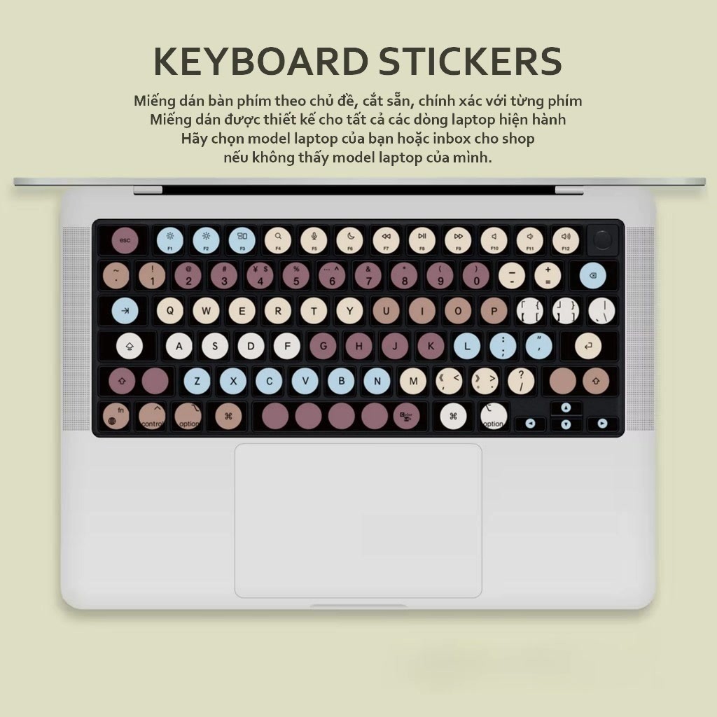 Miếng Dán Trang Trí Bàn Phím Laptop Macbook 14 - Bản Nhiều Màu Đơn Giản ...