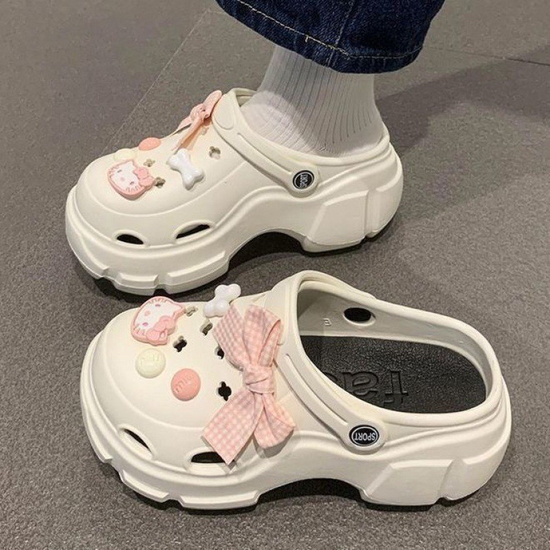 【Forya】Giày Lỗ Nữ Đế Dày Thời Trang Influencer Tăng Chiều Cao Chống ...