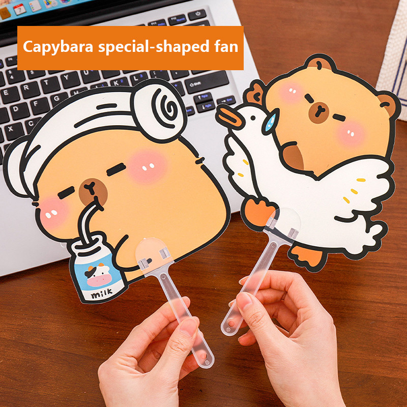🌸Quạt Cầm Tay Hình Capybara Cute, Quạt Nhựa Mini Dễ Thương Cho Học Sinh ...