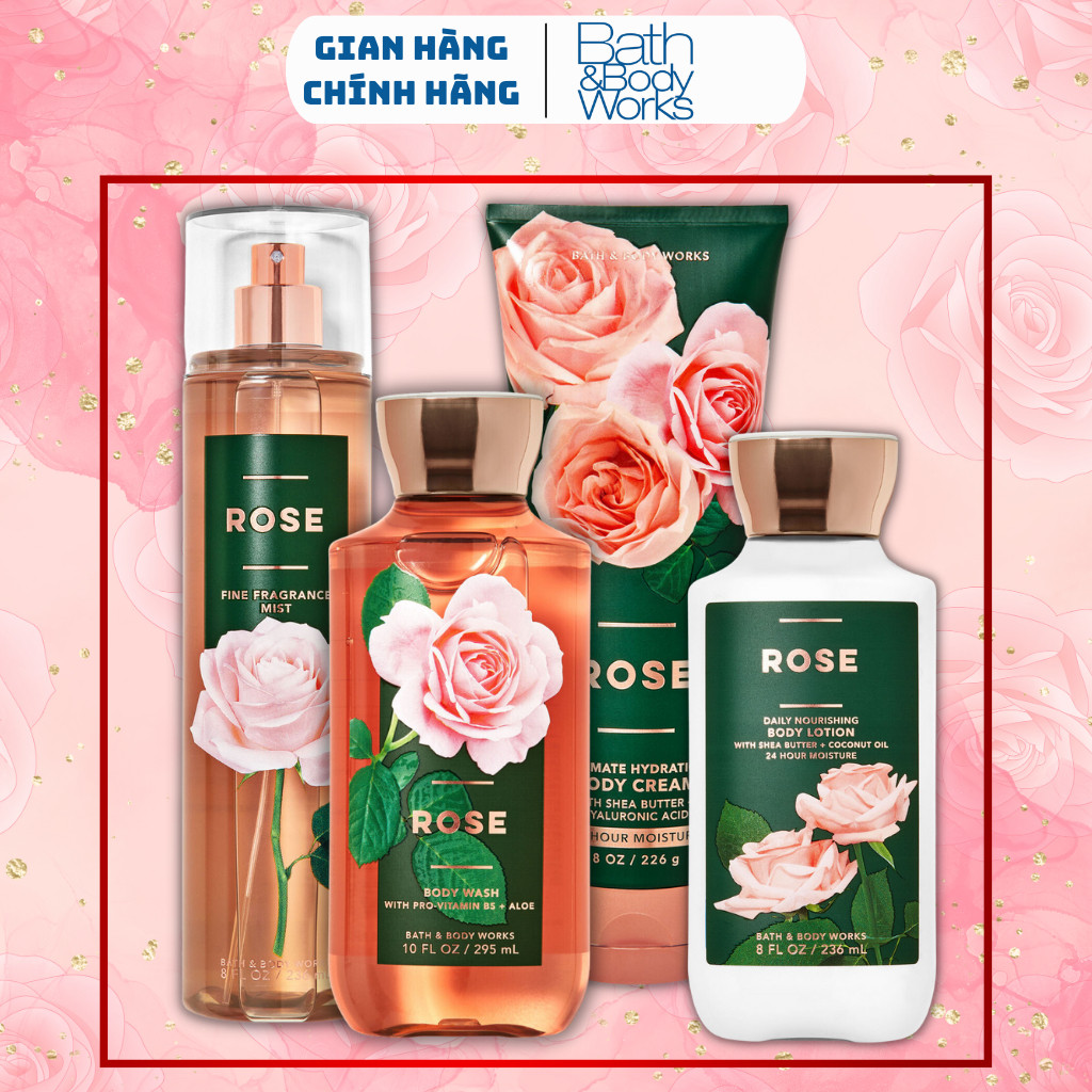 Body Mist Bath And Body Works Nam Nữ Chính Hãng Rose, Xịt Thơm Body ...