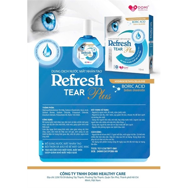 Nước mắt nhân tạo REFRESH TEAR PLUS ( lọ 15ml) (lọ) | Shopee Việt Nam