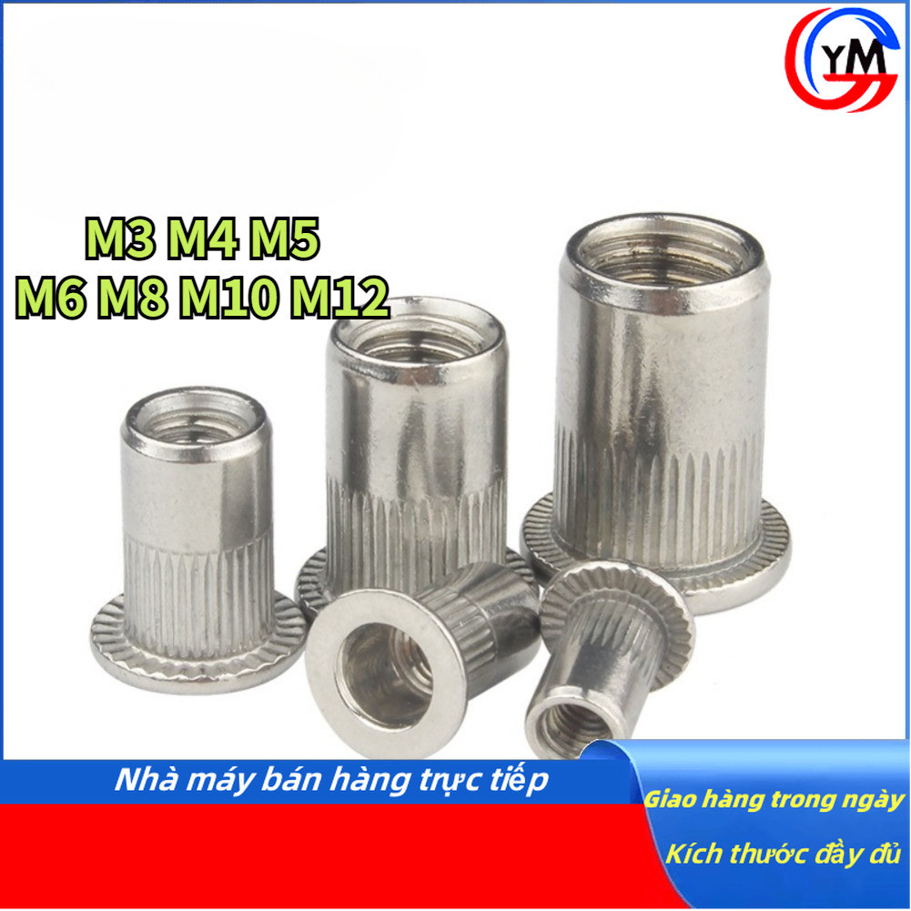 [Ymh-vn1] đai ốc rút, ecu rivet rút, tán rút các loại inox 304 /Tán ecu ...