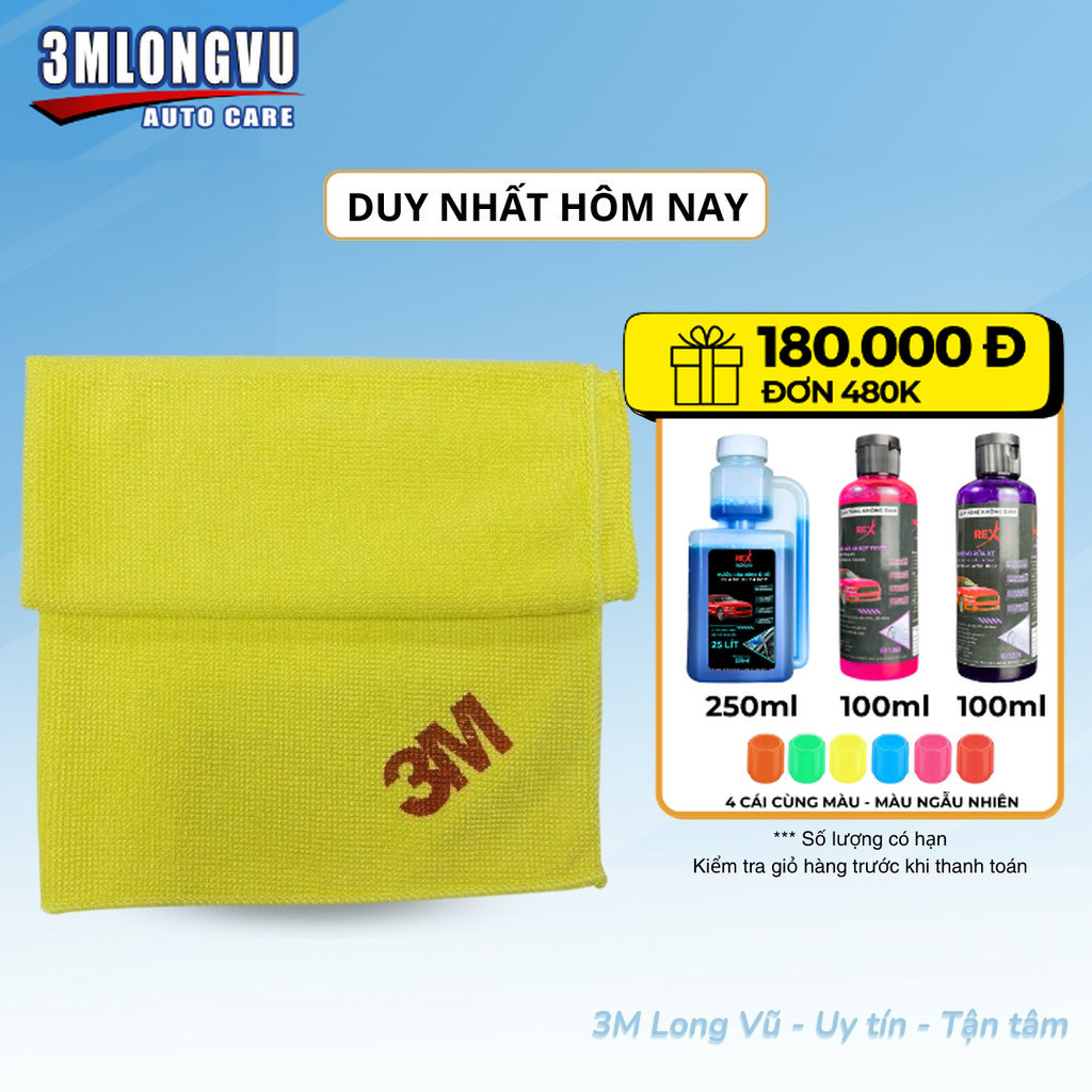 Khăn Lau Xe Ô Tô 3M SQ21 Sợi Microfiber Mềm Mịn Chuyên Dụng Rửa Xe Ô Tô ...