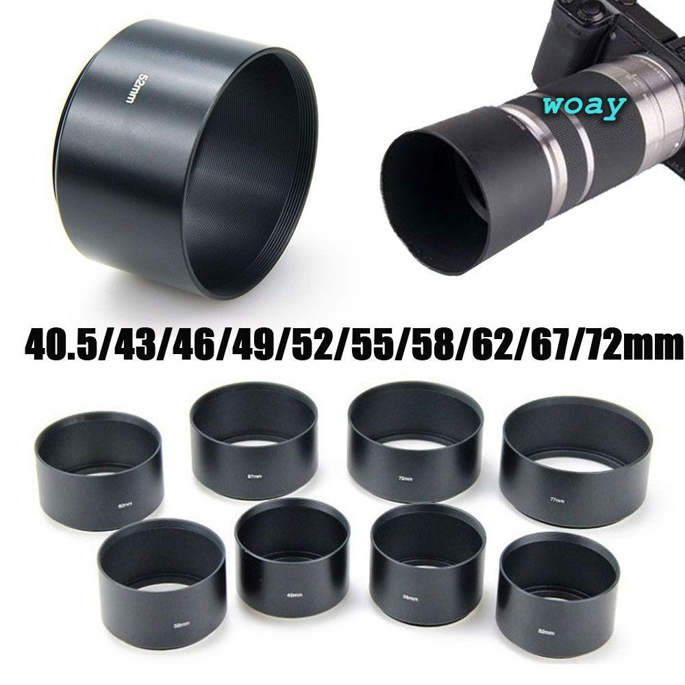Vỏ chống chói WOAY, Hood ống kính kim loại màu đen, Tấm che nắng tele thực tế cho / Nikon 40.5 ...