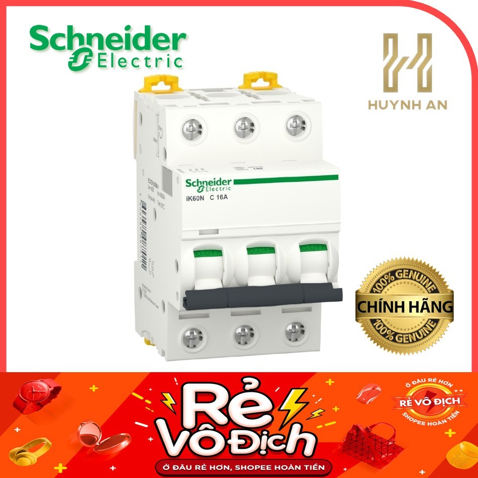 (SE) Aptomat MCB 3P 6kA dòng Acti9 iK60N - A9K24306 A9K24310 A9K24316 A9K24320 A9K24325 A9K24332 ...