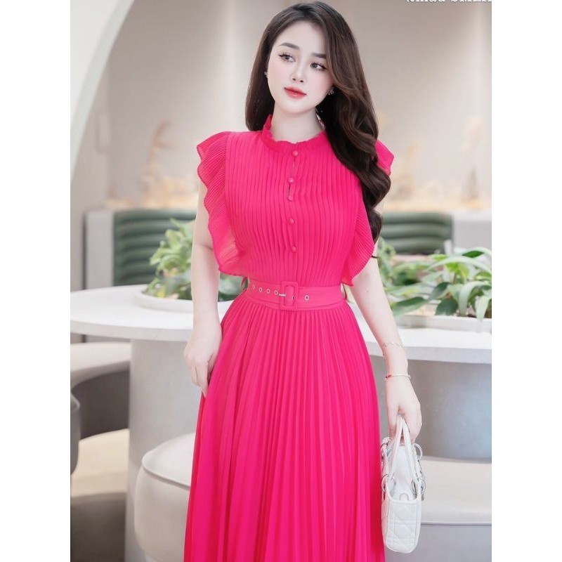 MAY Váy Hồng Cánh Sen Nữ NN26 - Đầm Tay Cánh Tiên Thiết Kế Sang Trọng Thanh Lịch Chuẩn MAY ...