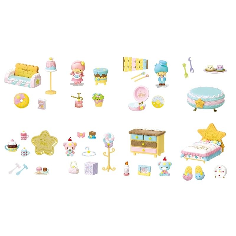 Re-ment Sanrio Little Twin Stars PASTEL SWEETS ROOM 1BOX about H115×W70 ...
