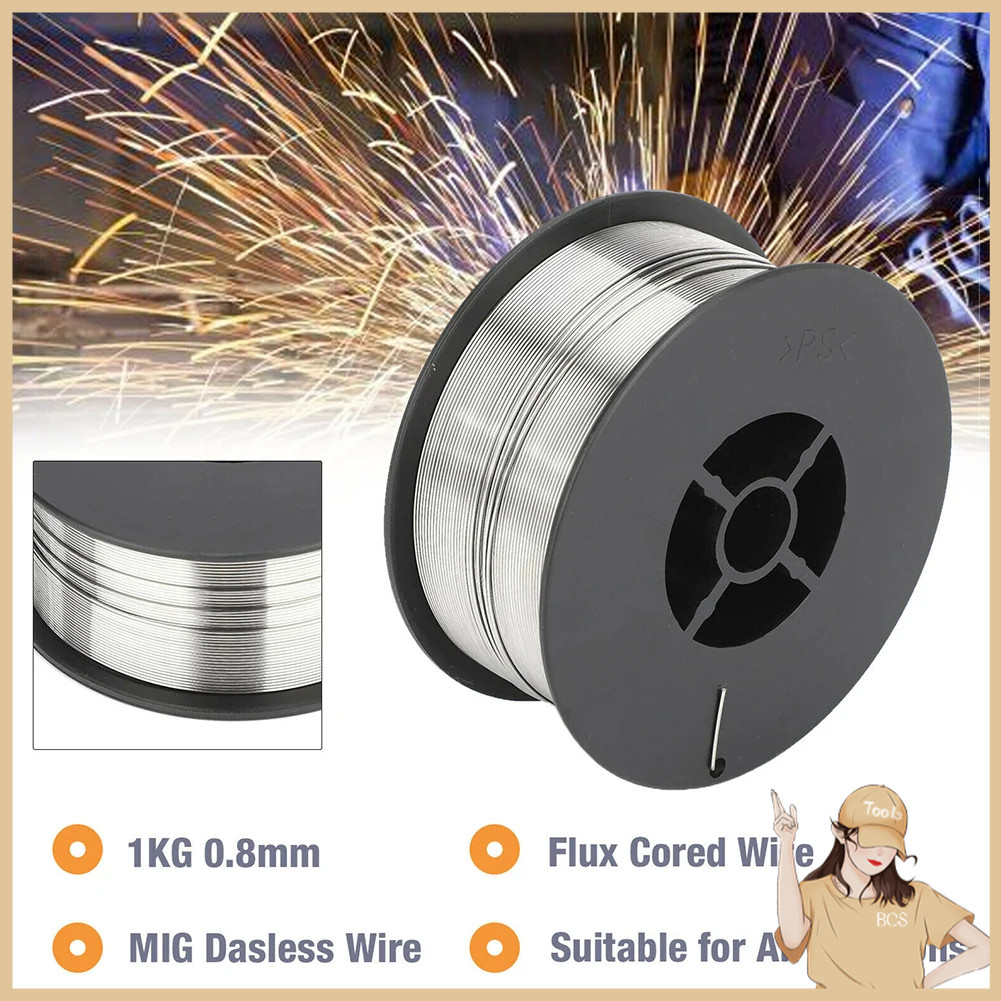 BCS 0.8mm 1.0mm Cuộn dây hàn MIG 1kg không dùng khí cho máy hàn mic ...