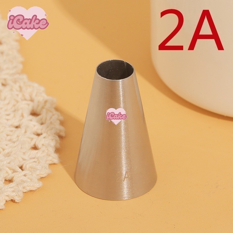 Đui Bắt Hoa iCake 2A (12mm) - Đuôi Tròn, Đầu Bơm Bông Kem, Vòi Phun Kem Bánh Quy, Cupcake, Trà ...