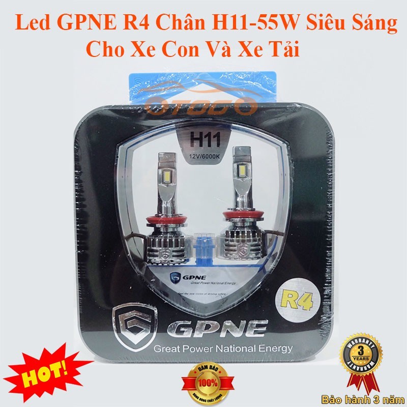 Bộ Đèn Led GPNE R4 Chân H11 55W Có Canbus Chính Hãng , Cho Xe Con 12V ...